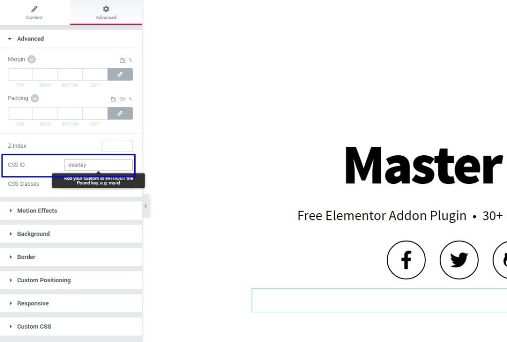 Create Moving Background Image Animation using Free Elementor Page Builder