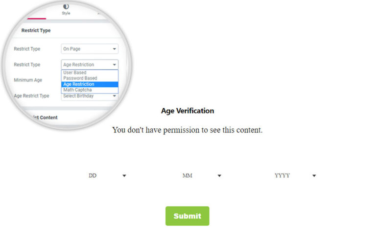 Age Verification for Elementor - Popup / On Page - Master Addons