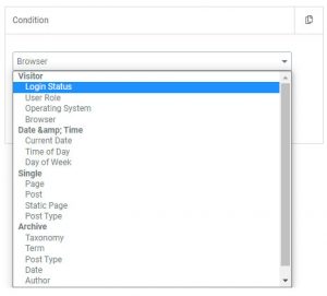 Elementor Conditional Display For Dynamic User, Browser, OS